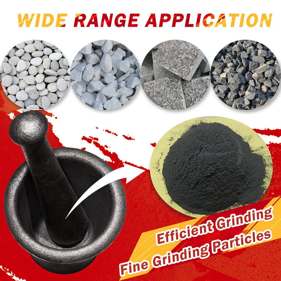 Cast Iron Mortar Pestle Rock Ore Crusher Large Size Pulverizer Assay ...