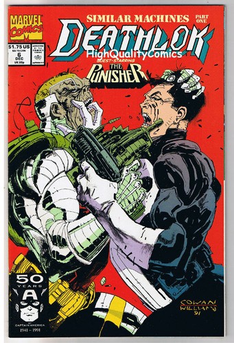 DEATHLOK #6, VS Punisher, NM+, Cyborg, Human Machine,1991, more Marvel ...