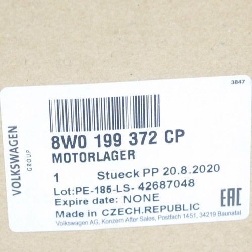 AUDI A5 S5 8W6 RIGHT SIDE ENGINE ELECTRIC MOUNT 8W0199372CP NO DUTY TO ...