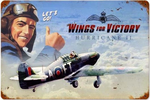 Wings for Victory Hurricane ii Metal Sign | eBay