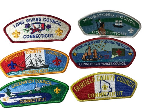 Lot of Connecticut Councils 1/2 Dozen BSA CSPs Mint CSP Patches ...