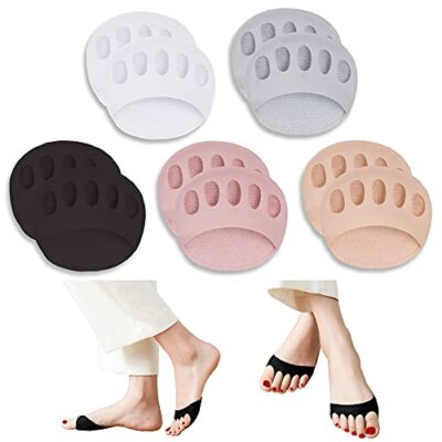 5 Pairs Metatarsal Pads Ball of Foot Cushions Reusable Gel Foot Pads ...