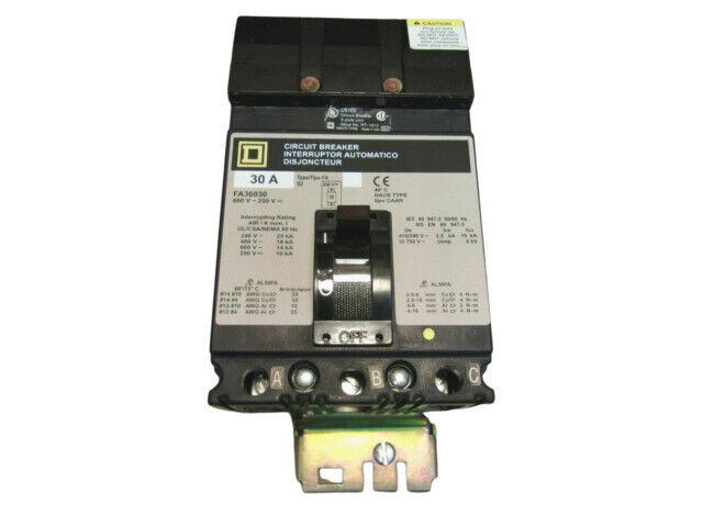 Square D FA36030 FA/LA Molded Case Circuit Breaker - Gray for sale ...