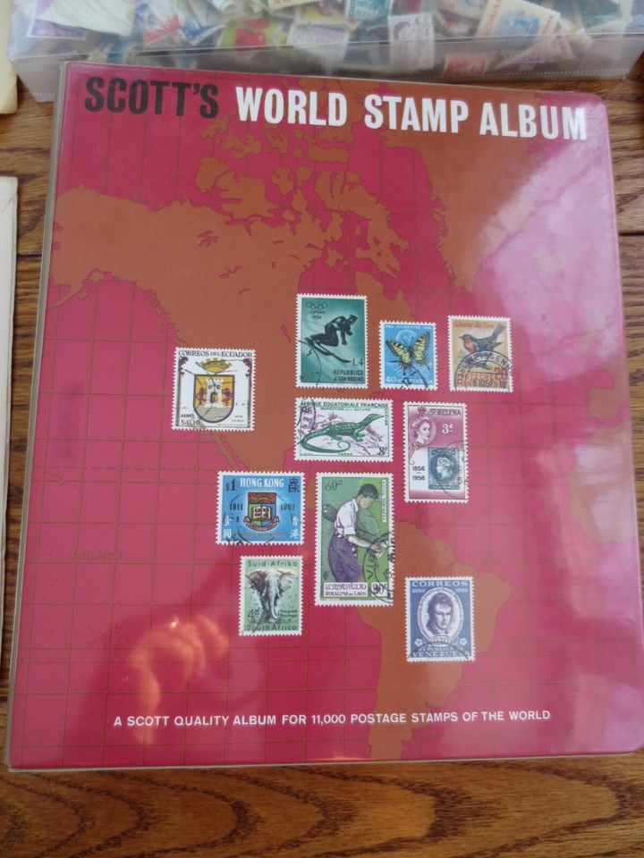 Scott's World Stamp Album, Harris Explorer, Nestle's Postage, Lot of ...