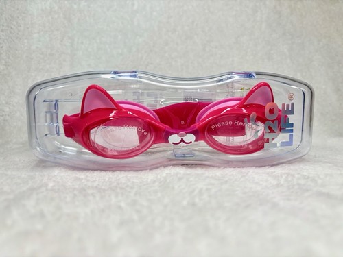 H20 LIFE , Swim Goggles Cat PINK NEW adjustable strap uv protection ...