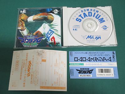 PC Engine CD-ROM -- ROM ROM STADIUM -- spine card. JAPAN. Clean & Work ...