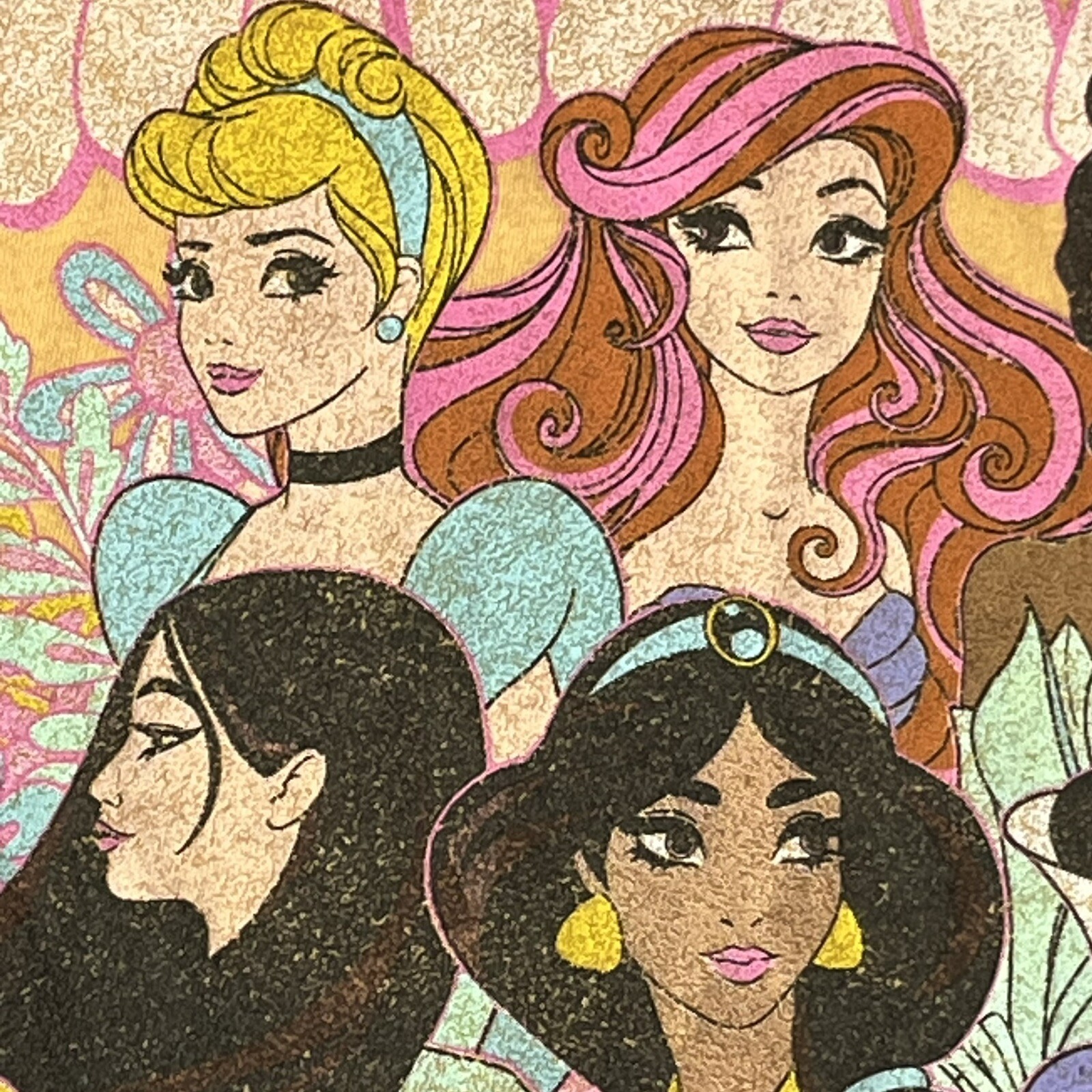 2 Disney Princess Shirts Kindness Grown From Within Black Yellow Women ...
