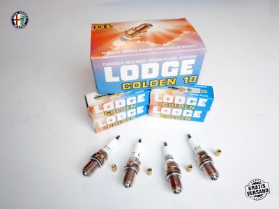 4X Original Spica Golden Lodge 2HLDR Spark Plug Alfa Romeo 75 Alfetta ...