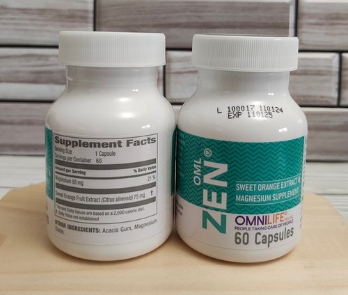 Oml ZEN Omnilife Bottle with 60 capsules Regulates Mood. 2Pk 120 ...
