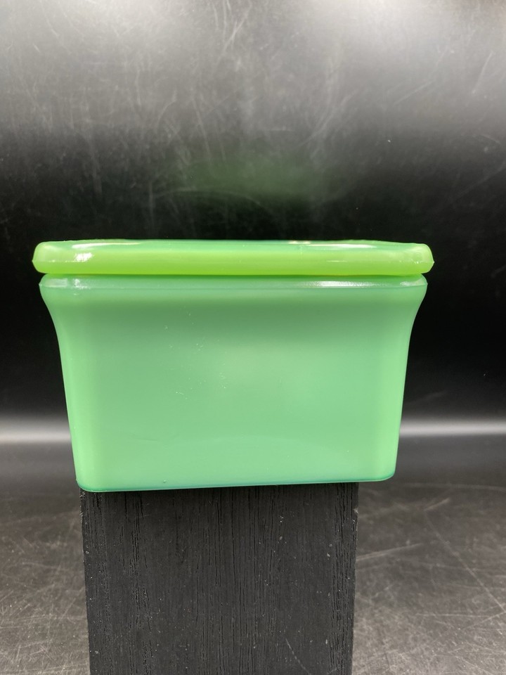 Jeanette Glass Dark Green Jadeite JADITE Refrigerator Dish Storage | eBay