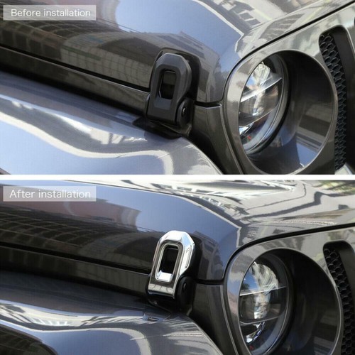 Chrome Hood Lock Latch Buckle Cover Trim For Jeep Gladiator 20-2021 ...