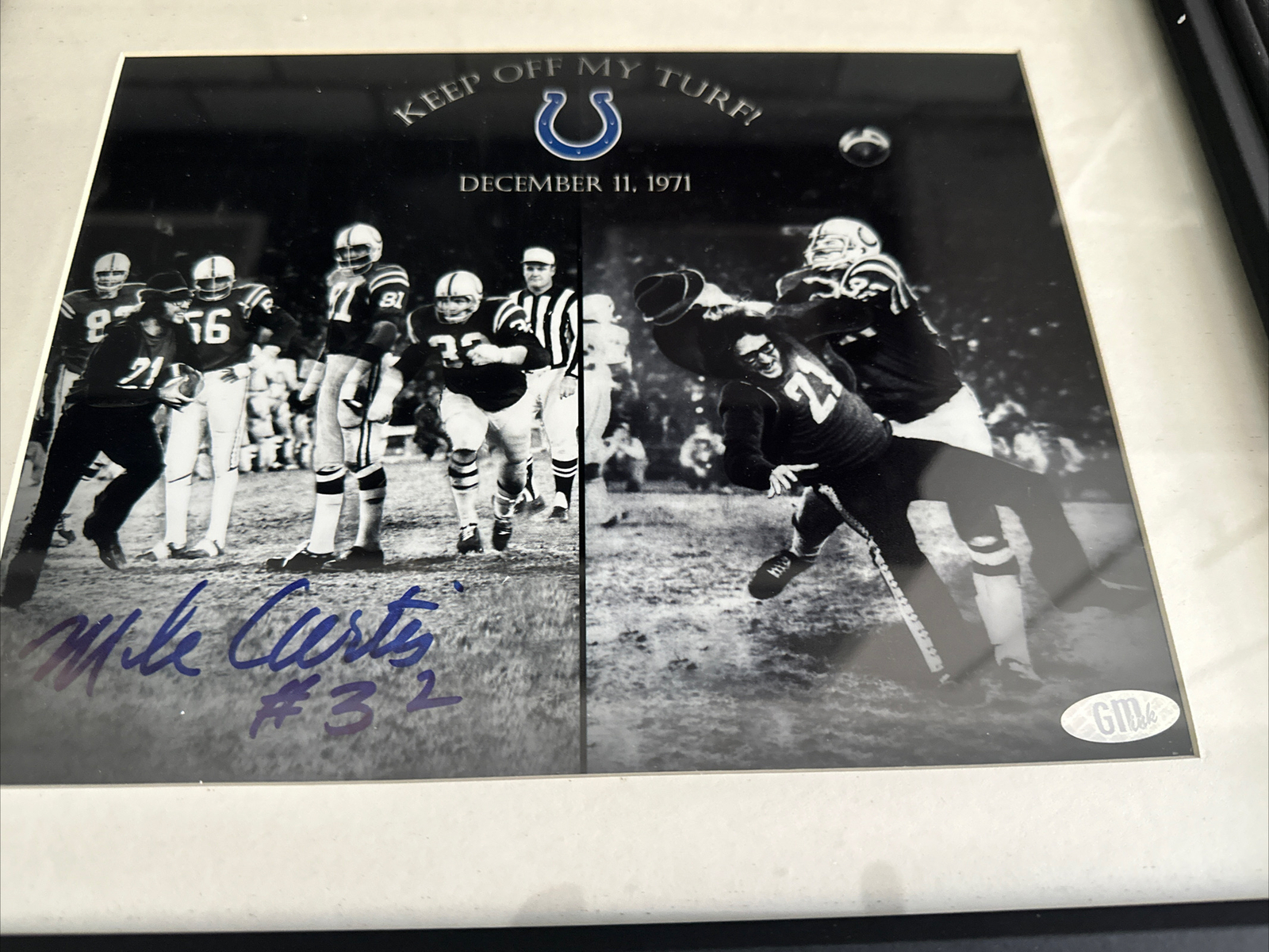 Baltimore Colts Mike Curtis"stay Of My Turf "Autographed Framed | eBay