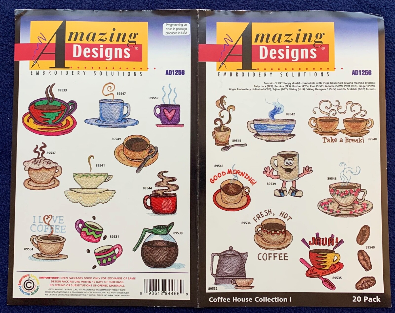 Amazing Designs Fruit Vegetables Coffee Embroidery Machine Disk & CD 2 ...