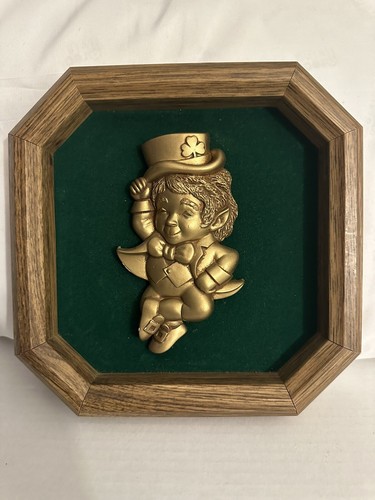 Vtg NOS Miller Studio #760 Gold Leprechaun Handcrafted Chalkware Wall ...