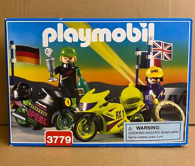 Vintage 1994 Playmobil Victory Motorcycle Racing Set #3779 - New in Box ...