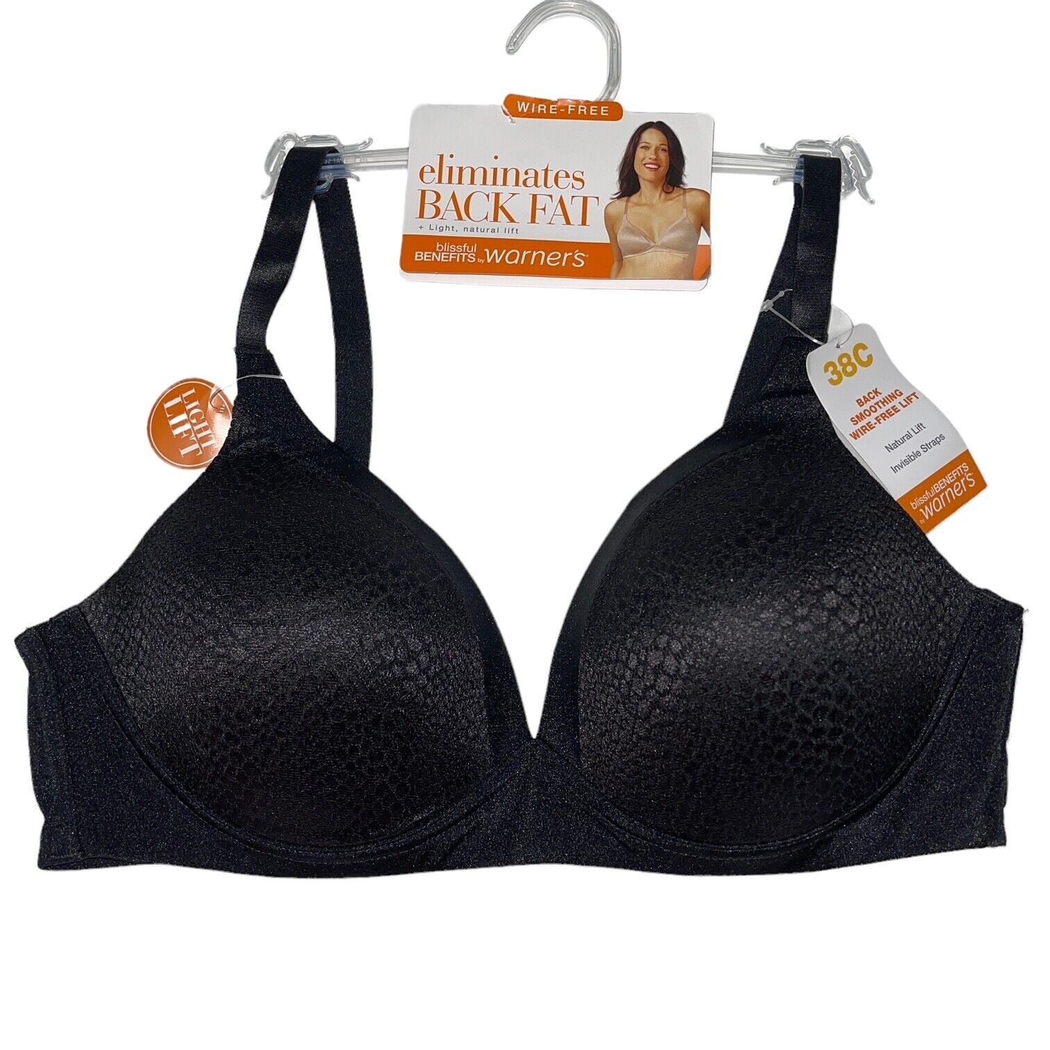 Warner's Wire-Free Bra Plunge Contour With Lift Padded Cups Back ...