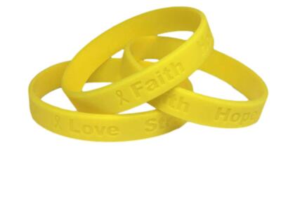 2 Yellow Bladder Cancer Awareness Bracelets - High Quality Silicone ...
