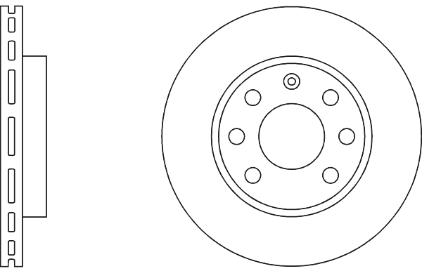 2x Brake Discs Pair Vented fits VAUXHALL NOVA 1.5D Front 91 to 94 236mm ...