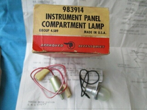 Vintage 1959 1963 GM instrument panel glove box compartment lamp ...