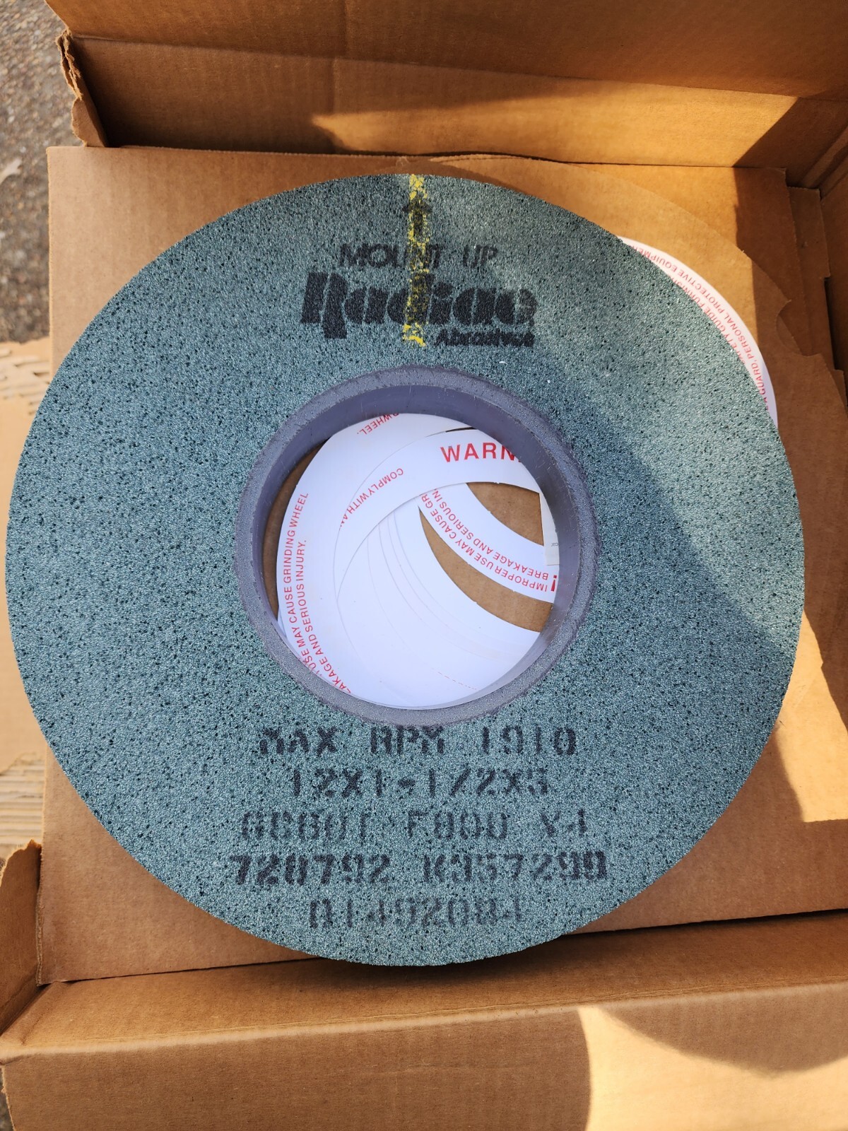 RADIAC ABRASIVES 12 X 1-1/2 X 5 SURFACE GRINDER WHEELS GRINDING GC801 ...