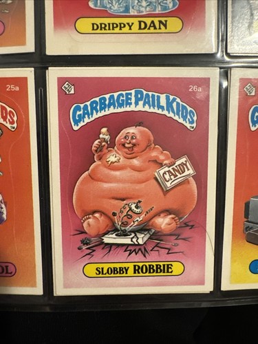 1985 Garbage Pail Kids Cards 26a & 26b Slobby Robbie/ Fat Matt | eBay