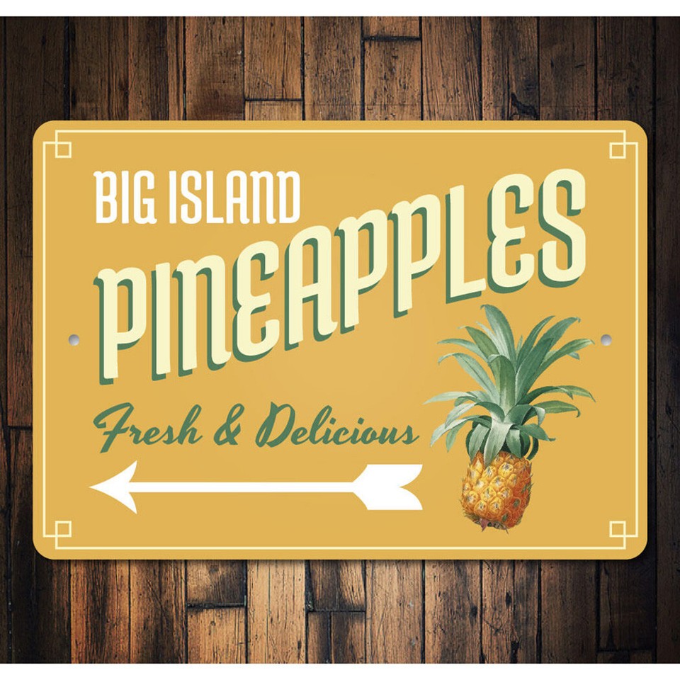 Pineapples Sign, Island Fruit Sign, Pineapple Decor Aluminum Sign | eBay