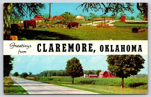 Oklahoma Claremore Greetings Vintage Postcard | eBay