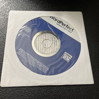 2004 Corel WordPerfect Productivity Pack PC CD ROM OEM Windows Word ...