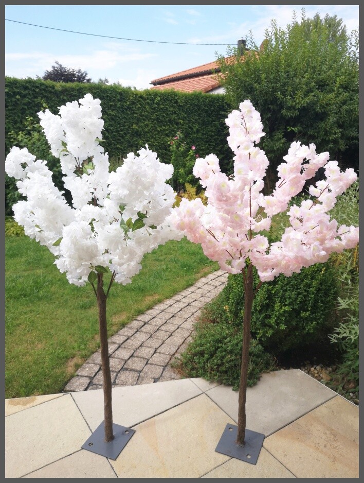 BAUM Kunstbaum Pflanze künstlich KIRSCHBLÜTEN rosa Hochzeit Deko 140 cm ...