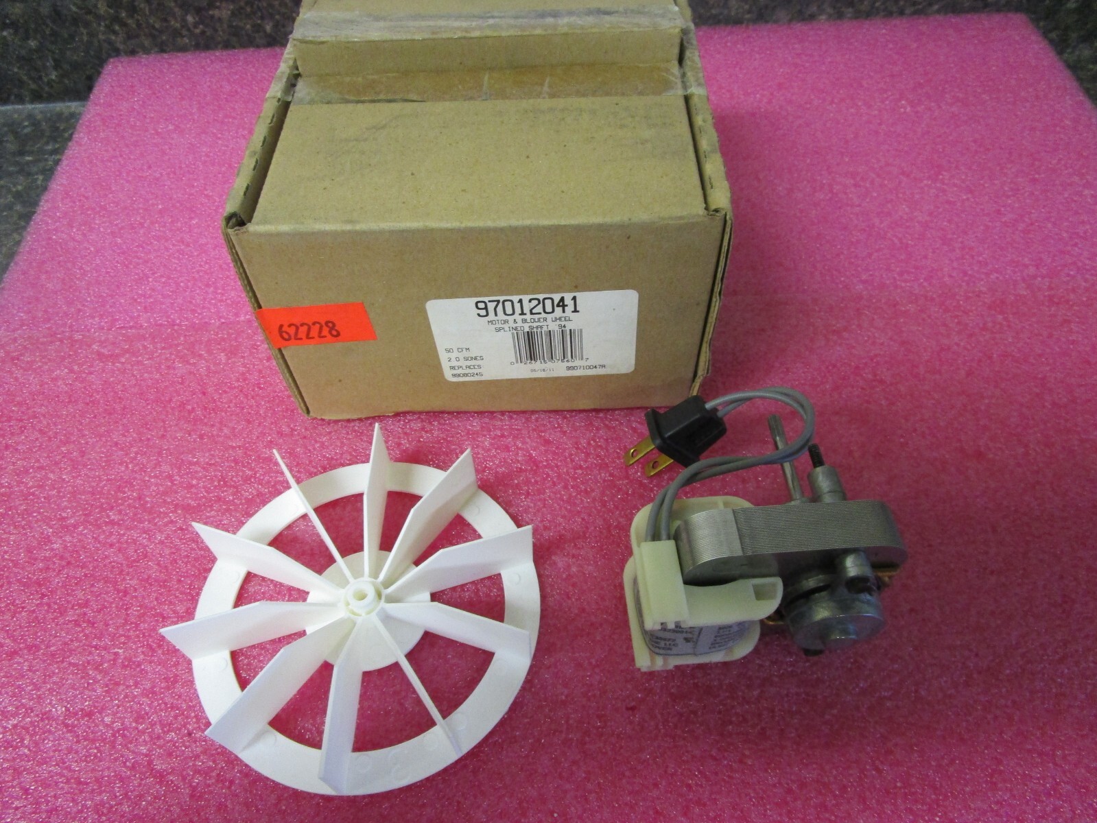NEW! Genuine Broan Nutone 97012041 Fan Motor & Blower Wheel - 696 663 ...