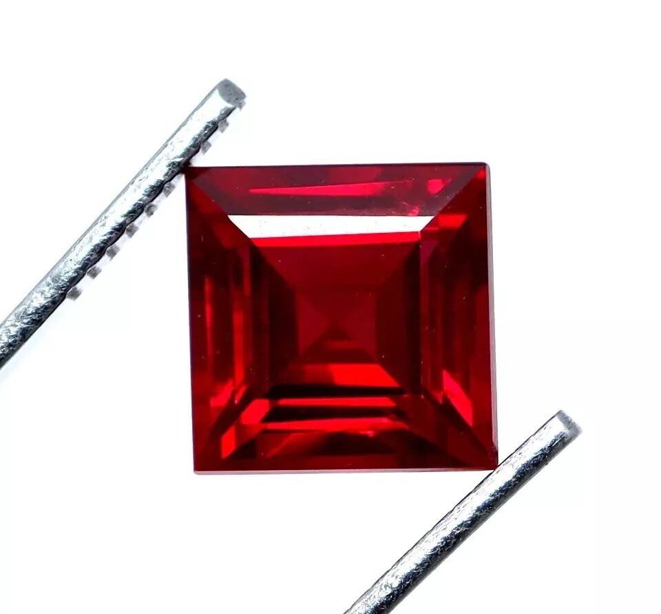 Blood Red Ruby 5.70 Ct. Square Cut Mozambique Precious Loose Gemstone ...