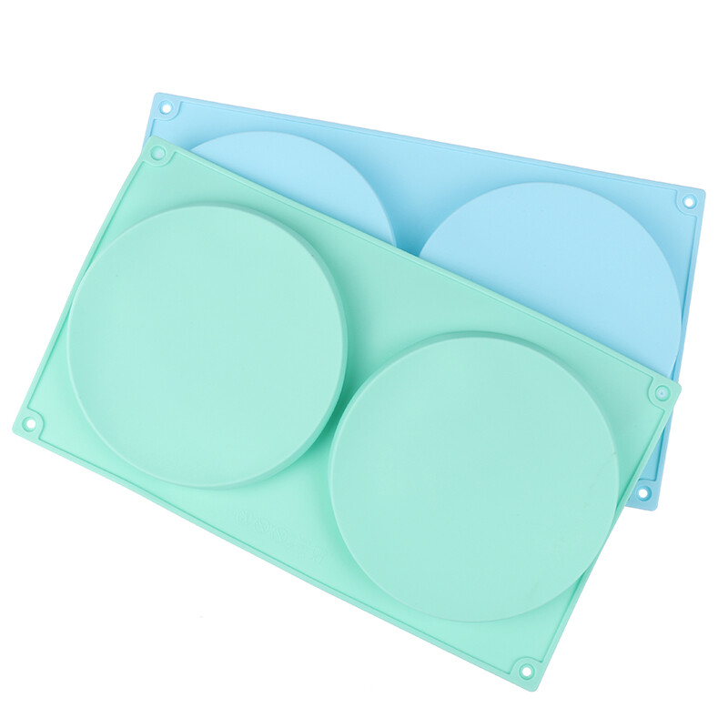 2Cavity Large Cake Molds Silicone Round Disc Mold DIY Pastry Baking ...
