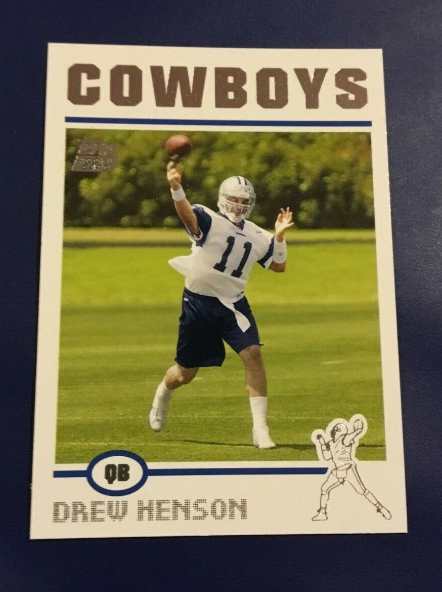 2004 Topps # 335 DREW HENSON Dallas Cowboys Yankees Michigan Nice ! | eBay
