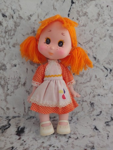 1981 Eugene Doll Co. #70955 Gum Drop Orange 9" Baby Girl Doll with ...