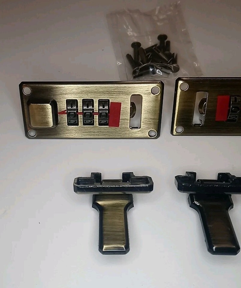 Combination Locks Set(2) Replacement for Briefcase Attache - Bronze w ...