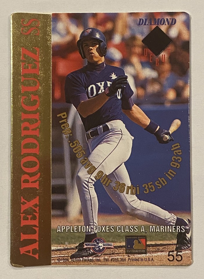 Alex Rodriguez Rookie Card-1994 Action Packed (Diamond Debut-Franchise ...