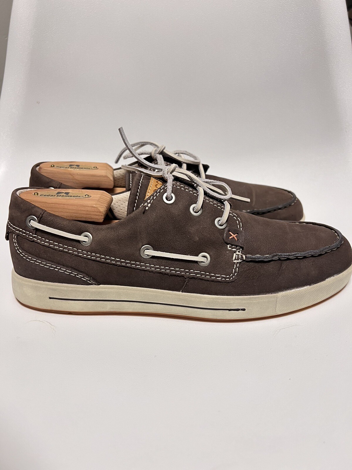 Ecco Androw Men's Boat Deck Shoes Brown Suede Casual … - Gem