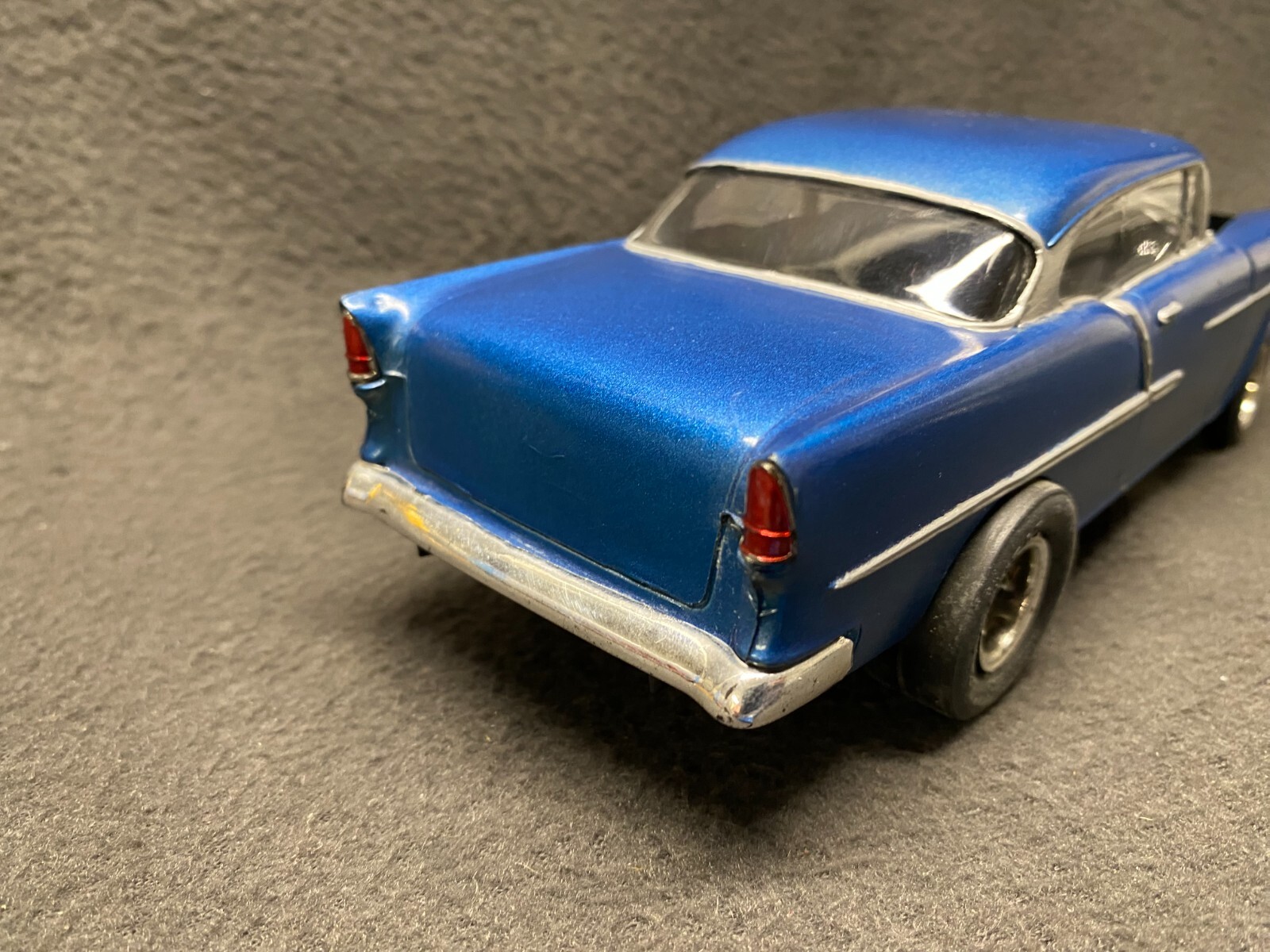 Monogram '55 Chevy Bel Air Gasser Street Machine Built 1:24 Model Blue ...