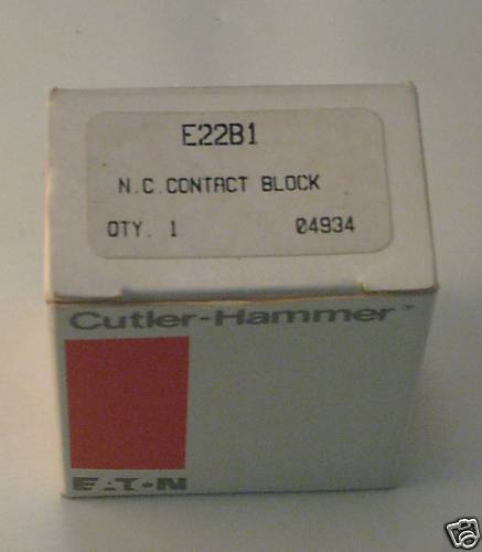 Cutler Hammer Contact Block E22B1 A1 | eBay