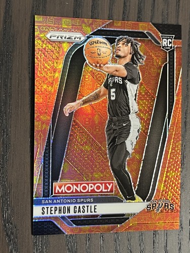 2024-25 Prizm Monopoly Stephon Castle Orange Gold Icons /1499 RC Game ...