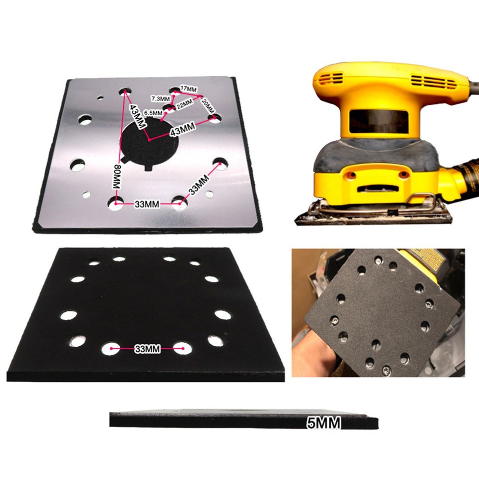 2PCS 1/4" Square Aluminum+Foam Sander Disc Pad For Dewalt DW411 BD5000 ...