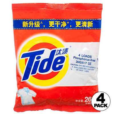 Tide Powder Detergent, Original Scent, Bag of 260 G/9.18 Oz. (Case of 4 ...
