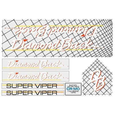 1985 Diamond Back - Super Viper - for grey frame decal set ...