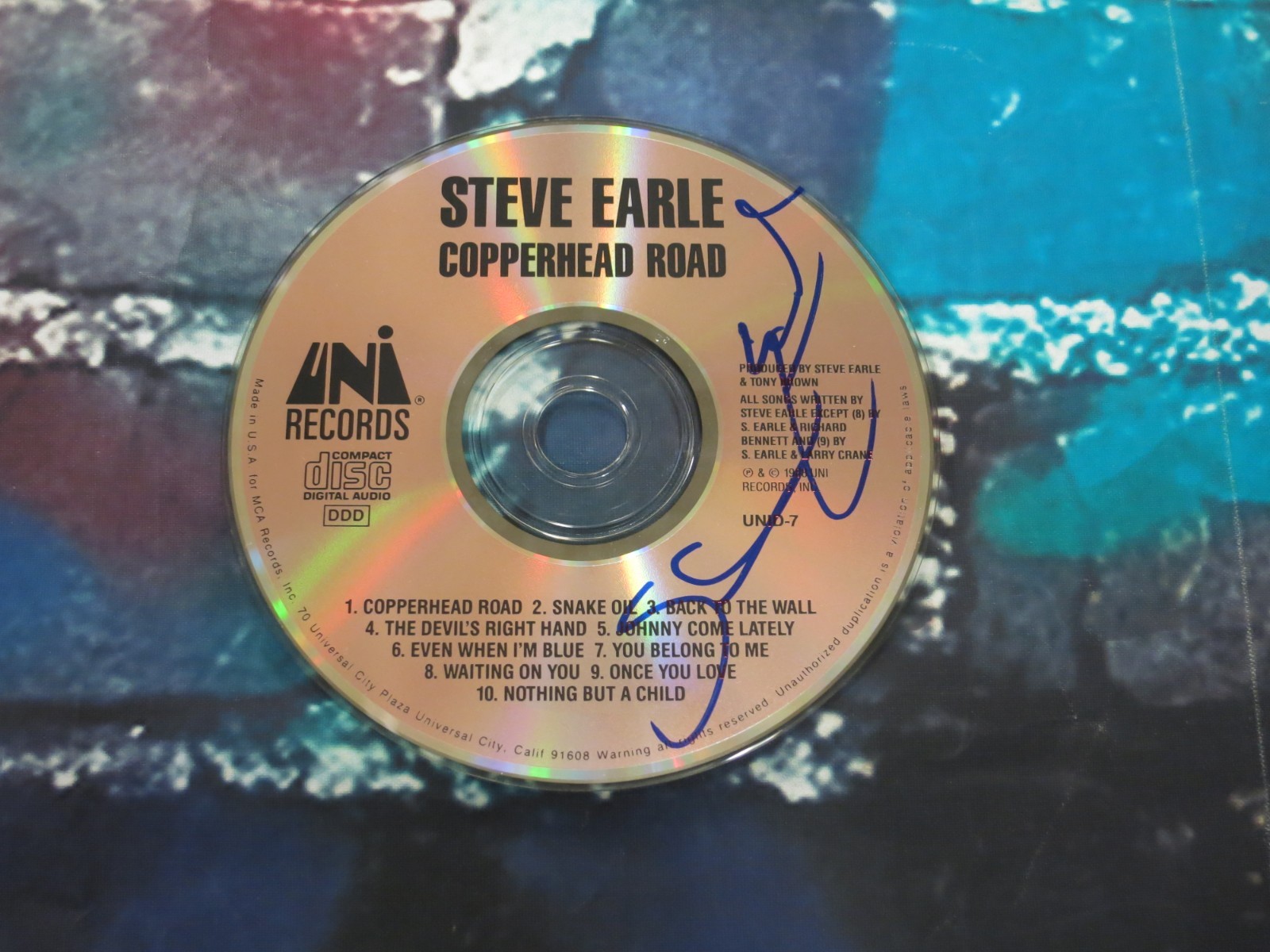 Steve Earle * COPPERHEAD ROAD * Signed CD LOM COA (G493) | eBay