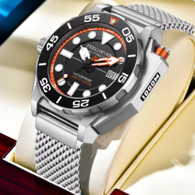 FeelNever Mens Watch Automatic Stainless Steel 1000M Waterproof Dive ...