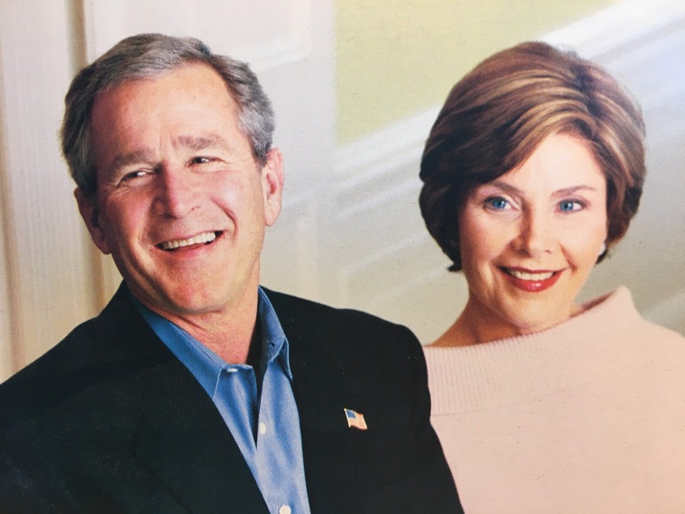 George and Laura Bush Campaign Photo Autopen Signed (Laura in Pink) | eBay