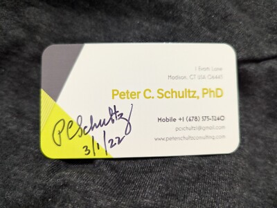Dr Peter Schultz Autograph Business Card CEO Scripps Research | eBay