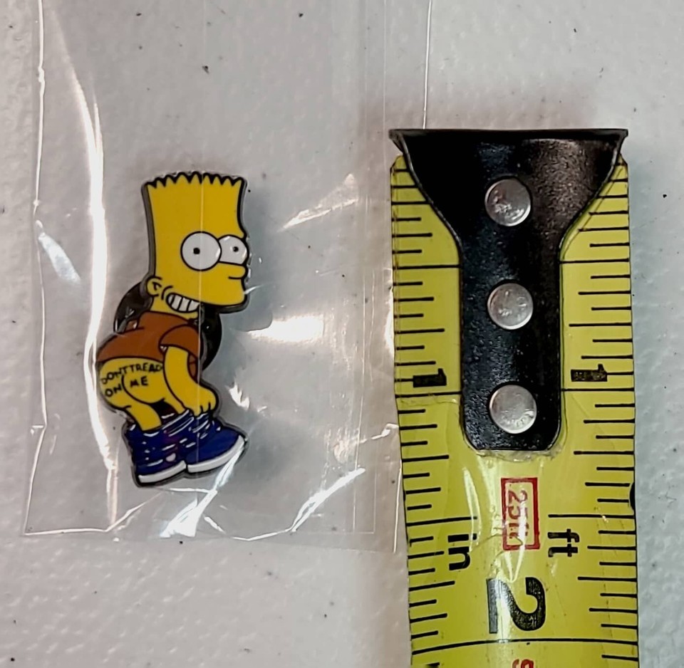 The Simpsons - Bart Butt Mooning "Don't Tread On Me" Enamel Lapel ...