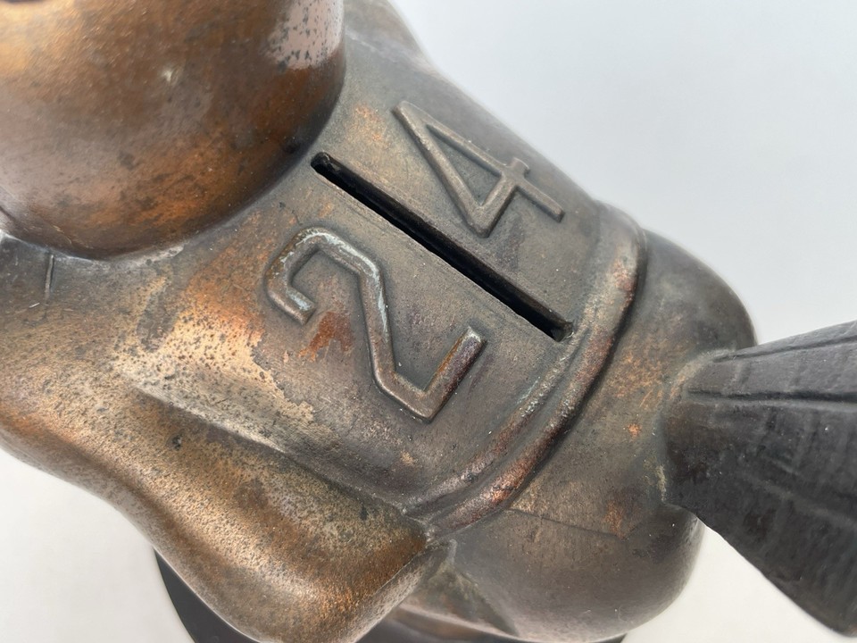 Vintage 1950s University of Iowa Hawkeye Mascot Bronze Bank Herky the ...