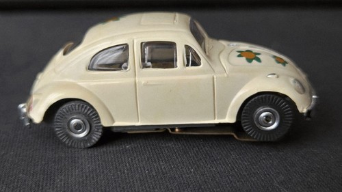 AURORA T-JET HO SLOT CAR #1404 White VW Love Bug BEETLE - Runs | eBay